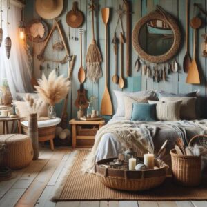 17+ Boho Coastal Bedroom Ideas | Natural Materials, Light Colors, and ...