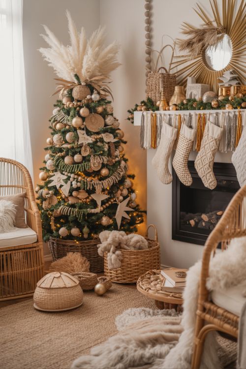 16 Stunning Boho Christmas Decor Ideas for a Cozy Holiday Home - Sleep ...